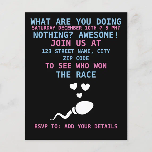 Funny gender reveal party invitation | Zazzle