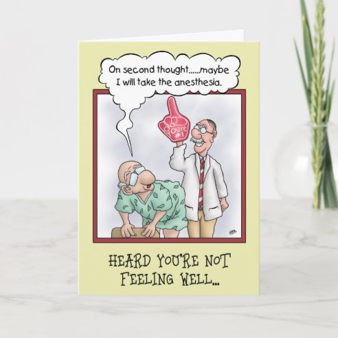 Funny Cartoon Get Well Cards - Well Wishes Cards | Zazzle.co.uk
