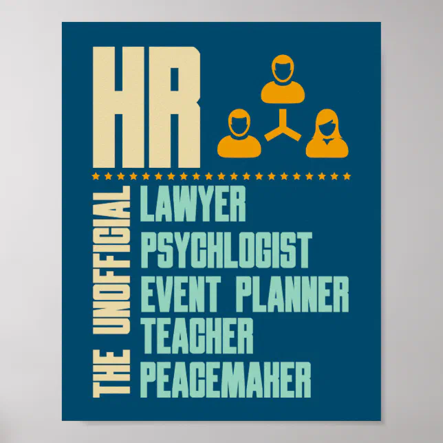 Funny Gift For HR Person | HR Manager Gift Idea Poster | Zazzle