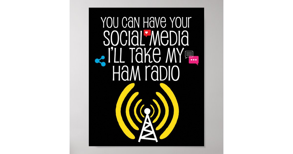 Funny Ham Radio Operator CB Radio Amateur Gift Poster | Zazzle