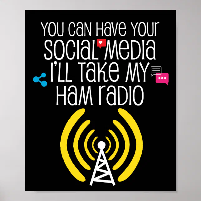 Funny Ham Radio Operator CB Radio Amateur Gift Poster | Zazzle