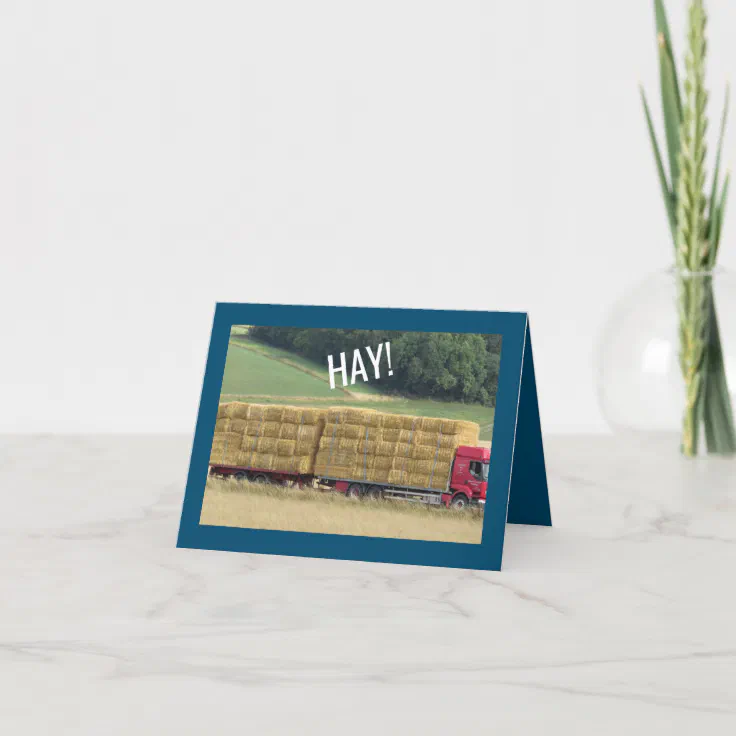 Funny Hay Happy Birthday Card | Zazzle