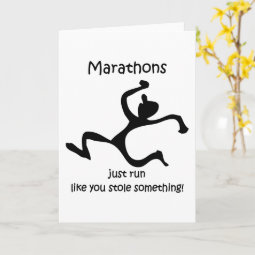 Funny marathon card | Zazzle