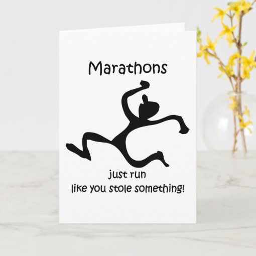 Funny marathon card | Zazzle