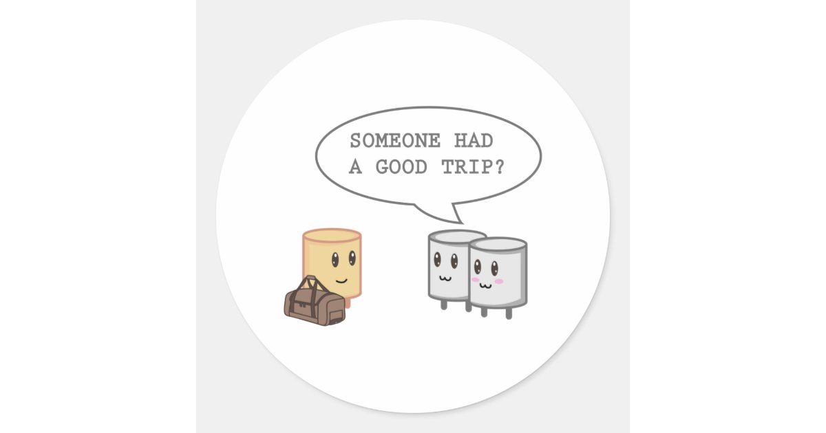 Funny Marshmallow Funny Camping Smores Men Women Classic Round Sticker ...