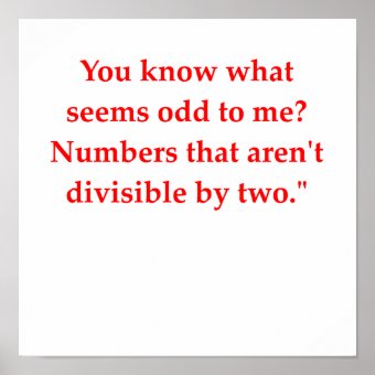 funny math joke poster | Zazzle