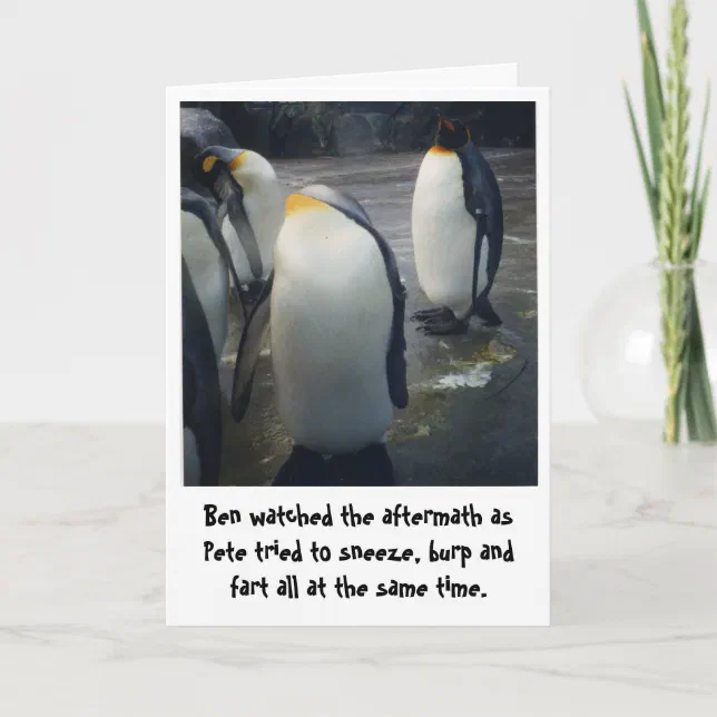 funny penguins birthday card | Zazzle