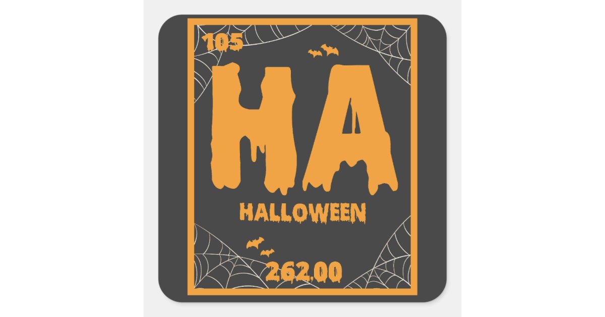 Funny Periodic Table of Halloween Chemistry Gift Square Sticker | Zazzle