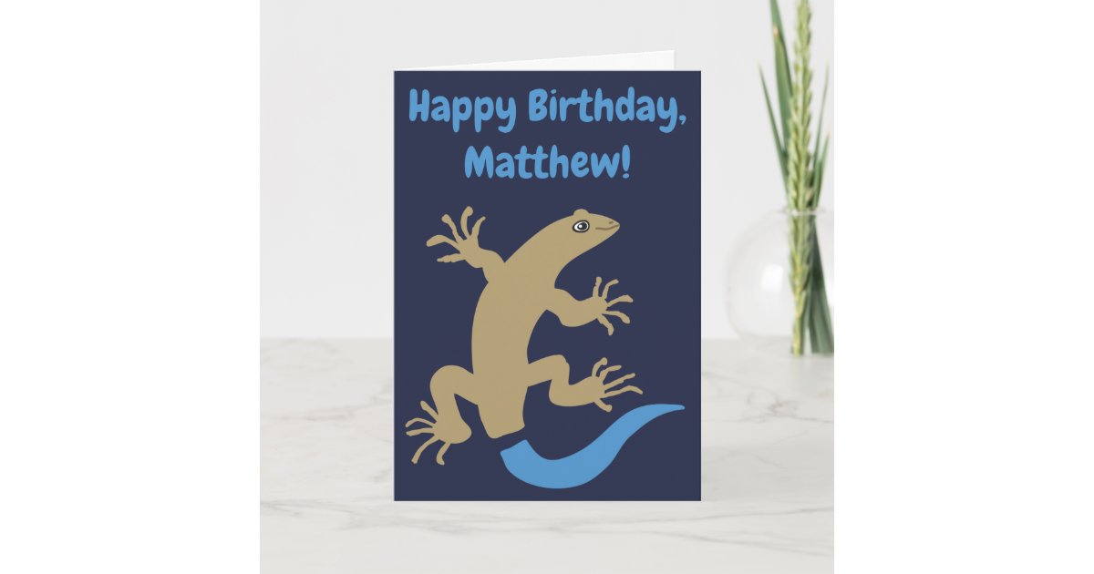Funny Personalised Blue-Tailed Skink Birthday Card | Zazzle