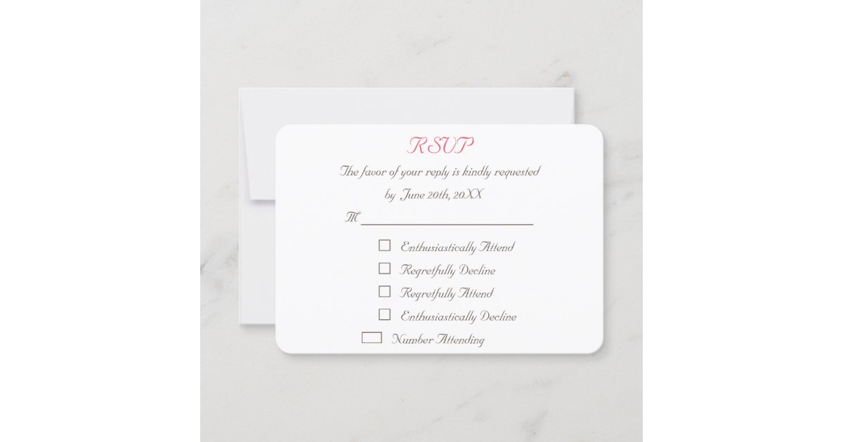 Funny Personalised Wedding RSVP Invitation Card | Zazzle