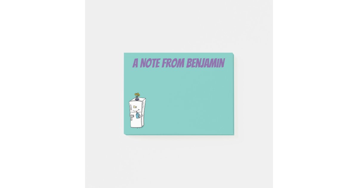 Funny refrigerator cartoon illustration post-it notes | Zazzle
