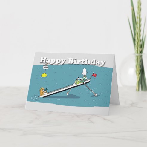 Rowing Birthday Cards | Zazzle UK
