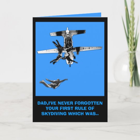 Funny skydiving birthday card | Zazzle.co.uk