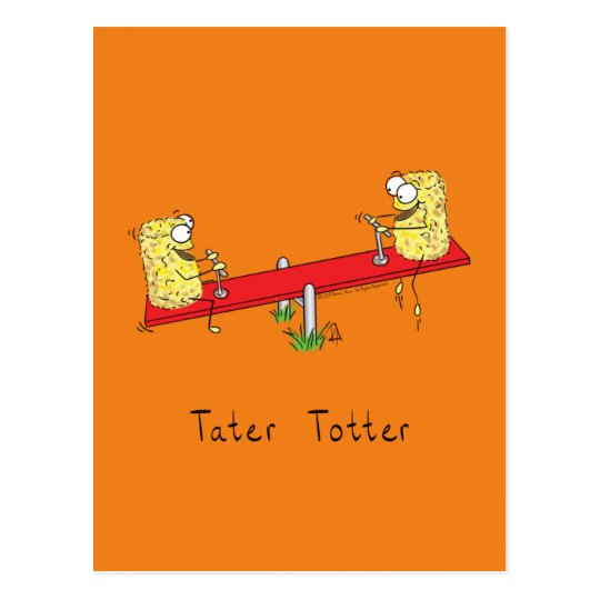 Funny Tater Tots Teeter Totter Kids Postcard | Zazzle.co.uk