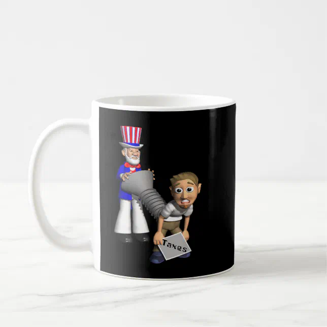 Funny Tax IRS Joke Taxpayer Humour Uncle Sam Screw Coffee Mug | Zazzle