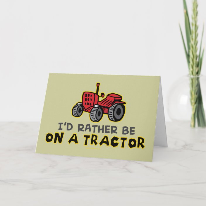 Funny Tractor Card | Zazzle.co.uk