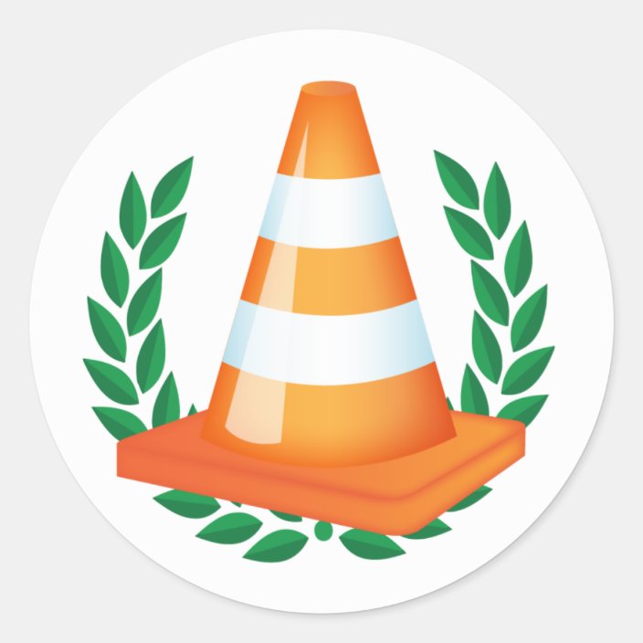 Funny Traffic Cone Collector Stickers | Zazzle.co.uk