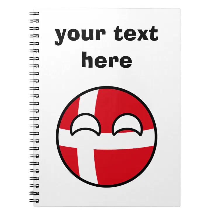 Funny Trending Geeky Denmark Countryball Notebook | Zazzle