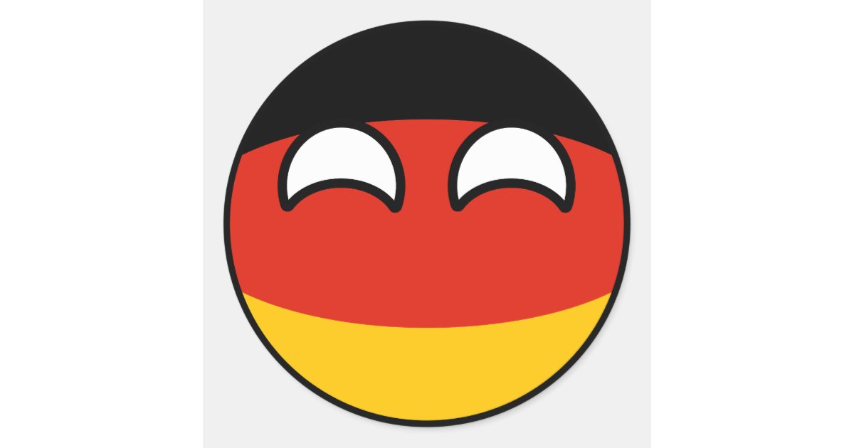 Funny Trending Geeky Germany Countryball Classic Round Sticker | Zazzle