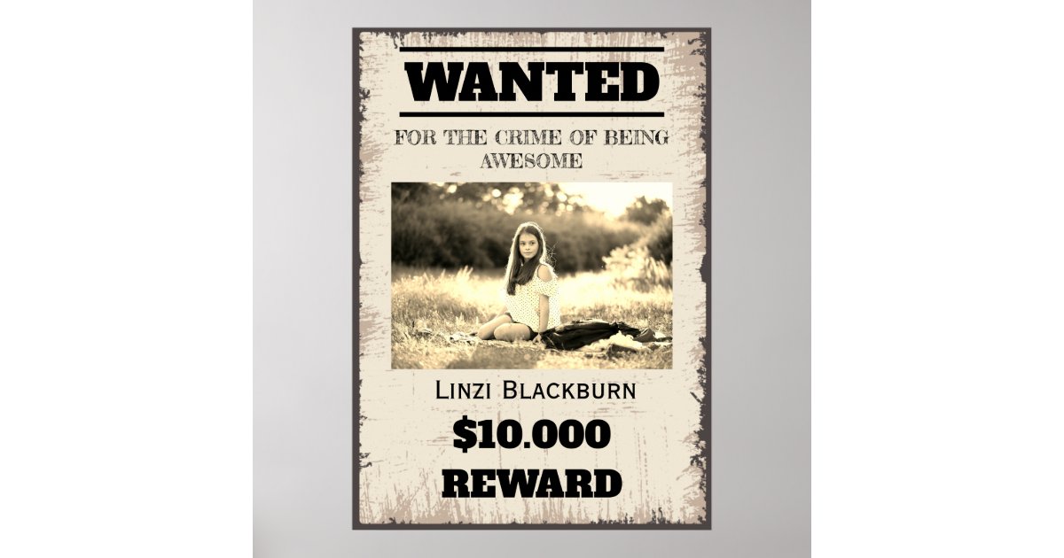 Funny Wanted Poster | Zazzle
