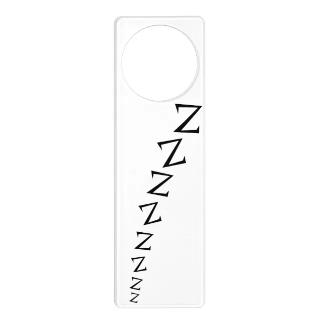 Funny Z's Snoring Do Not Disturb Door Hanger | Zazzle