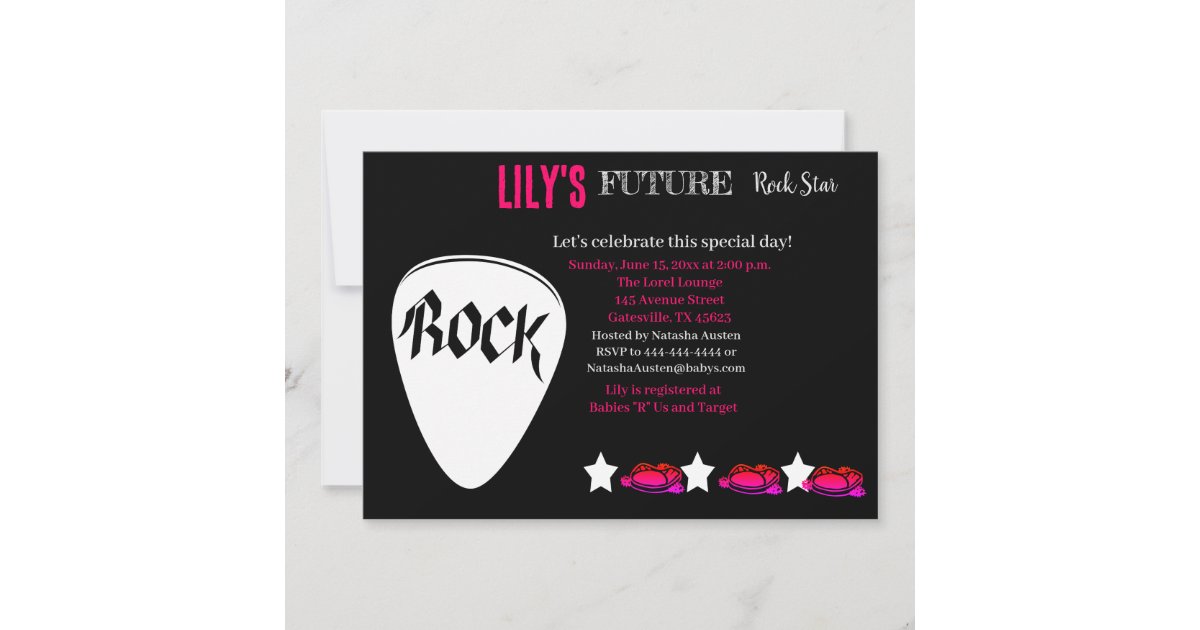 Future Rocker Baby Shower Invitation | Zazzle
