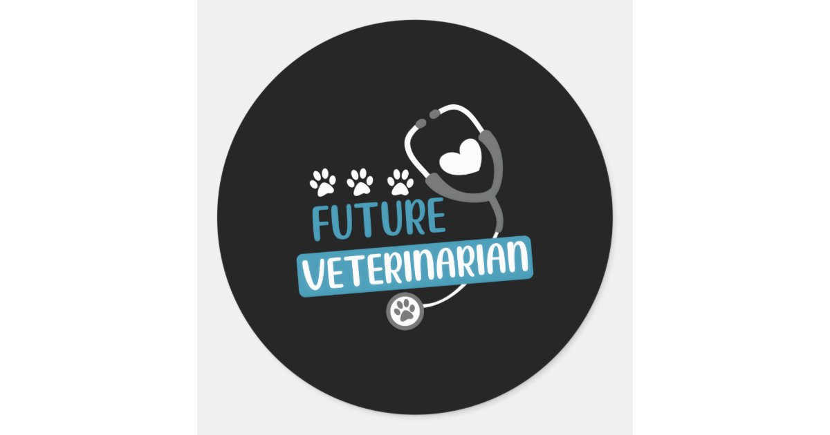 Future Veterinarian Vet Kit Vet Classic Round Sticker | Zazzle