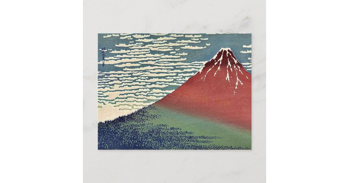 Gaifu kaisei by Katsushika, Hokusai Ukiyoe Postcard | Zazzle