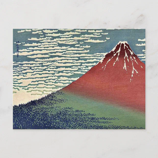 Gaifu kaisei by Katsushika, Hokusai Ukiyoe Postcard | Zazzle