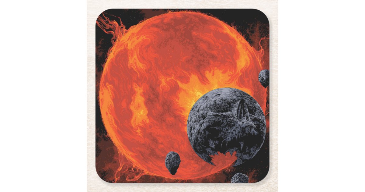 Galactic Graveyard Poster, Macs 2129-1. Square Paper Coaster | Zazzle
