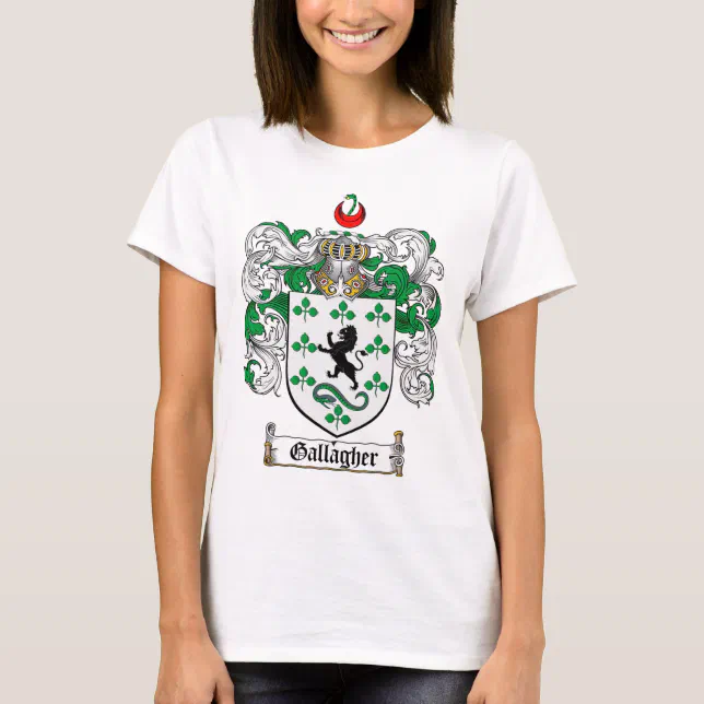 GALLAGHER FAMILY CREST - GALLAGHER COAT OF ARMS T-Shirt | Zazzle