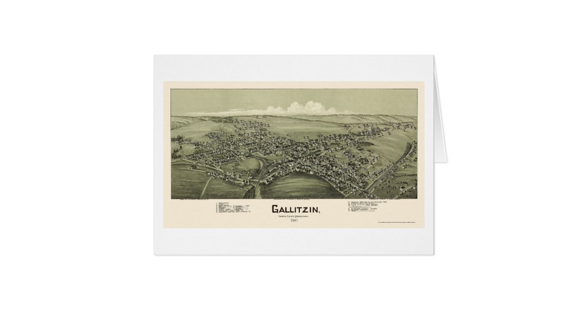 Gallitzin, PA Panoramic Map - 1901 | Zazzle