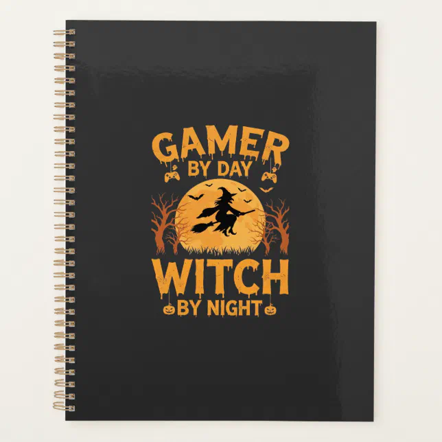 Gamer Witch Halloween Gaming Design Planner | Zazzle