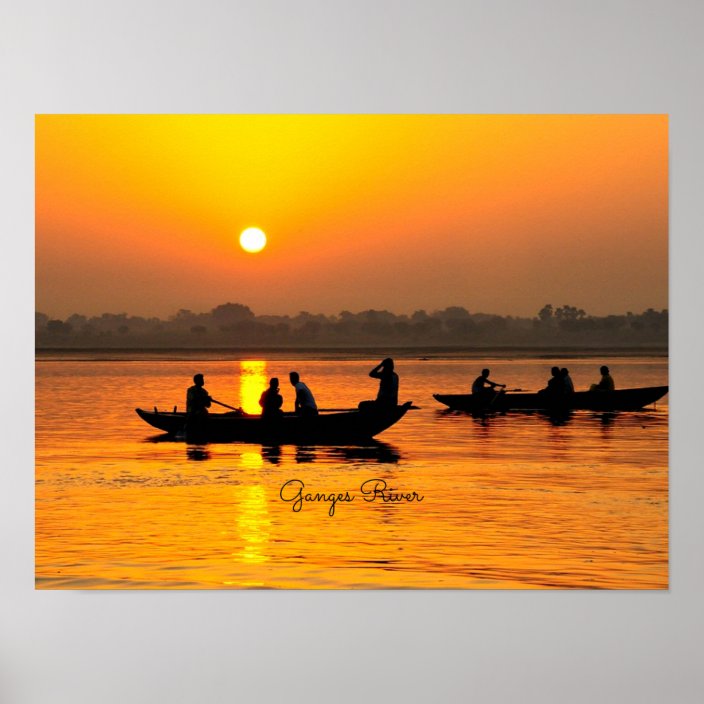 Ganges River, picturesque landscape photo Poster | Zazzle.co.uk