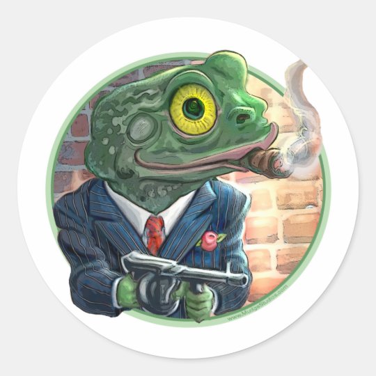 Gangster Frog Sticker | Zazzle.co.uk