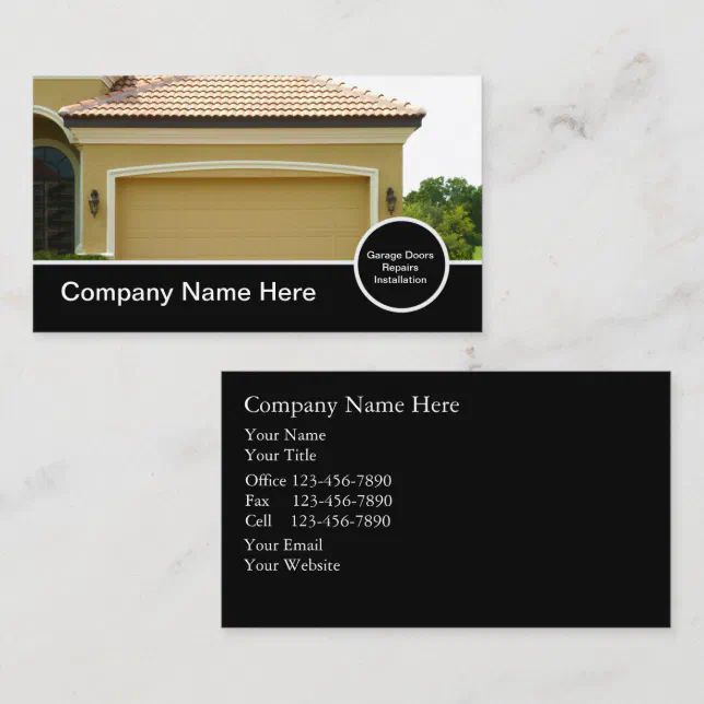 Garage Door Business Cards | Zazzle