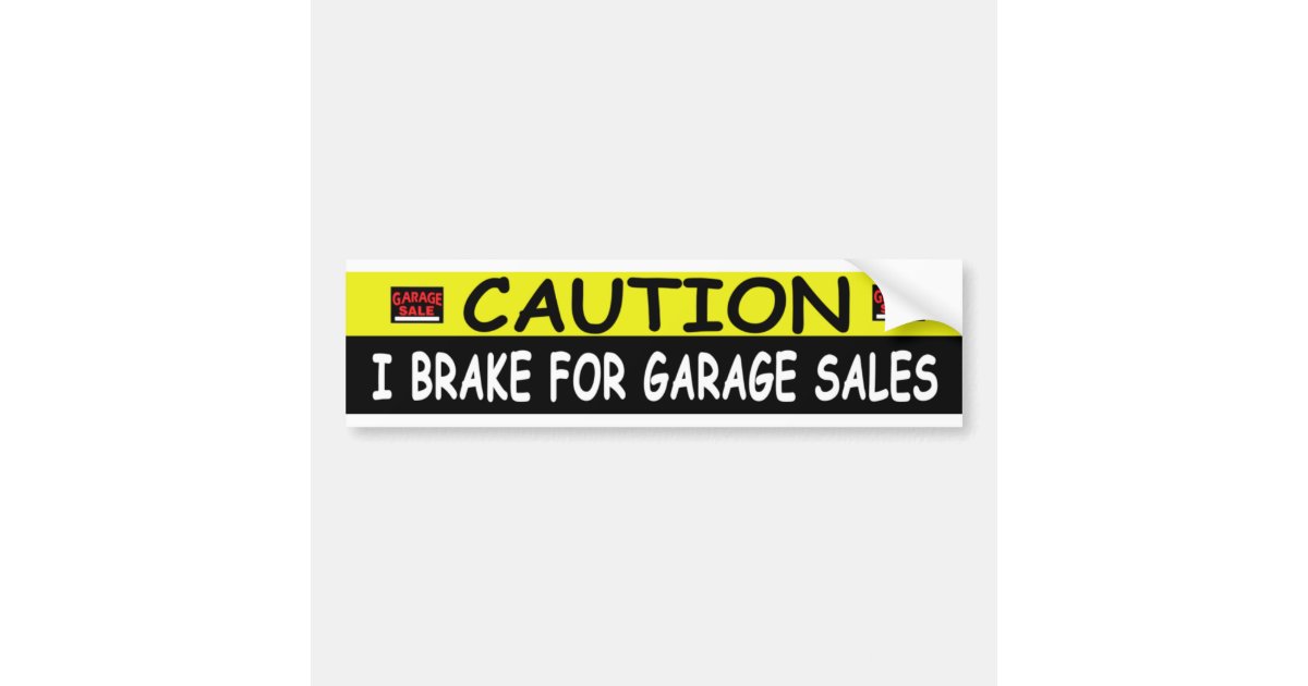 GARAGE SALES BUMPER STICKER | Zazzle