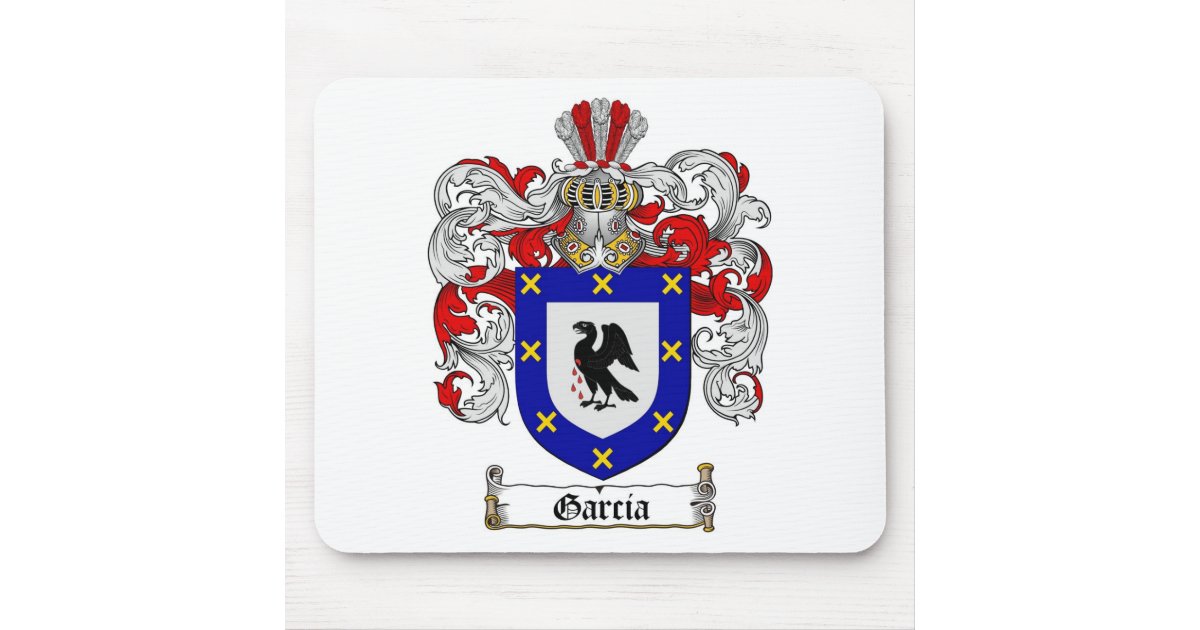 GARCIA FAMILY CREST - GARCIA COAT OF ARMS MOUSE MAT | Zazzle