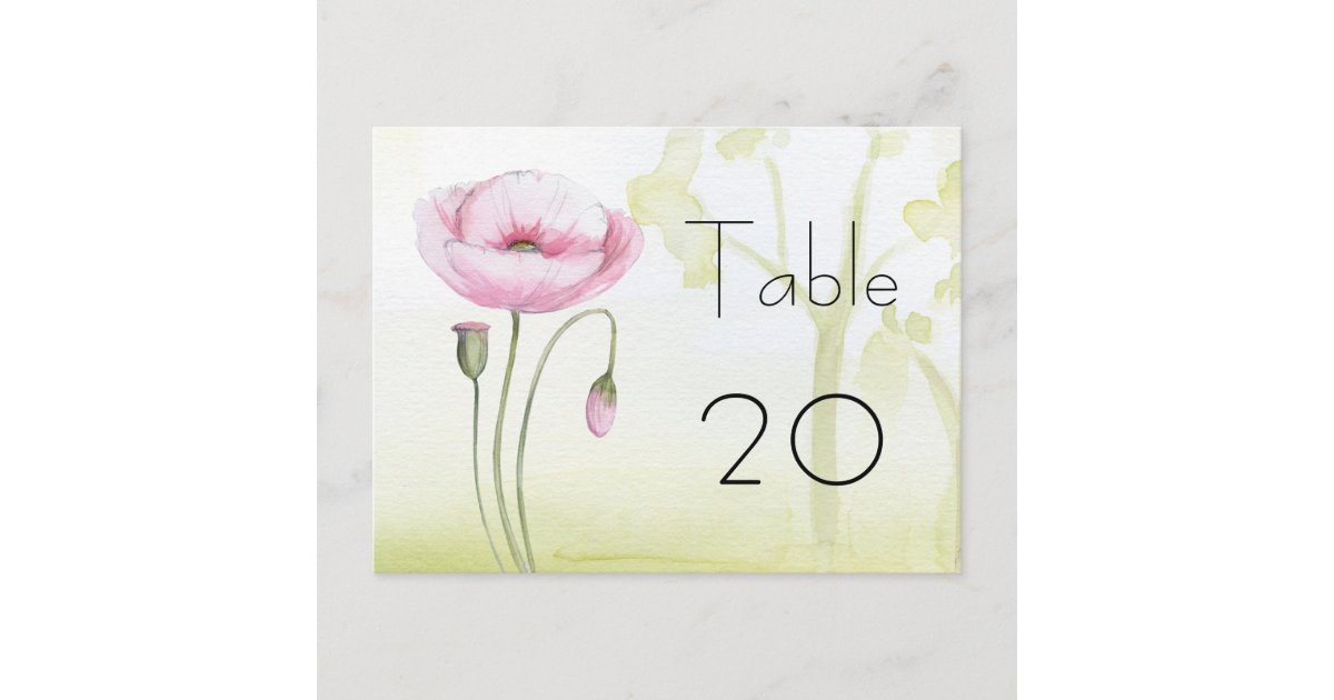 Garden Table Number Postcard | Zazzle