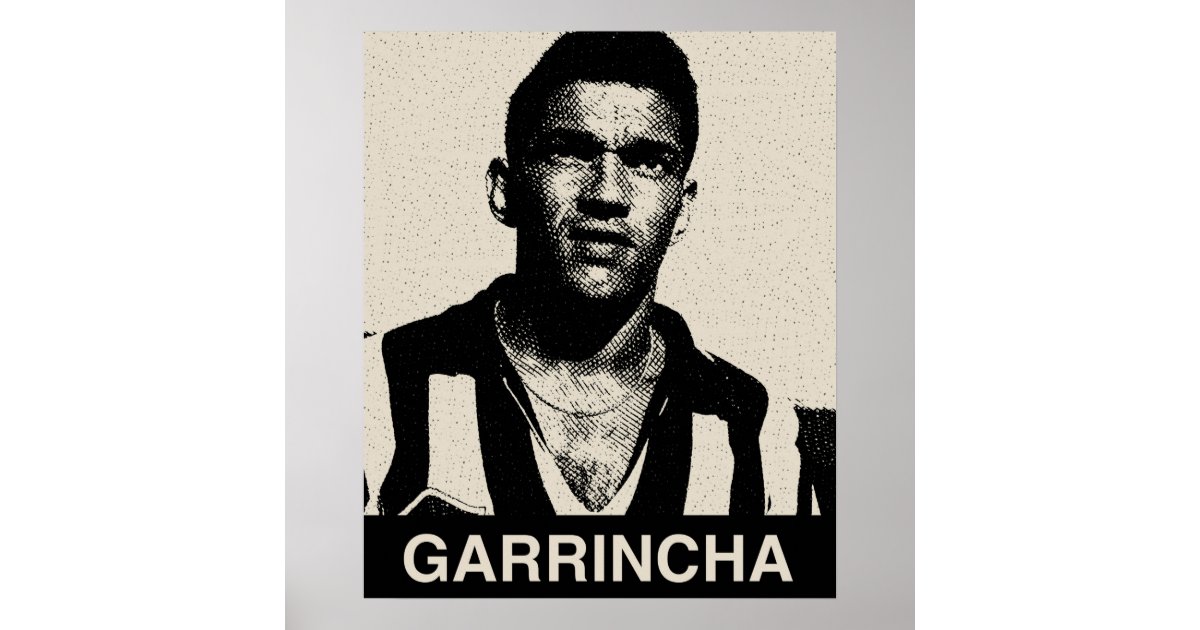 Garrincha Vintage Portrait Poster | Zazzle