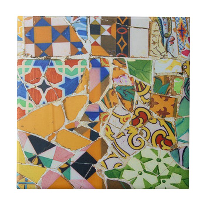 Gaudi Ceramic Tile design | Zazzle.co.uk