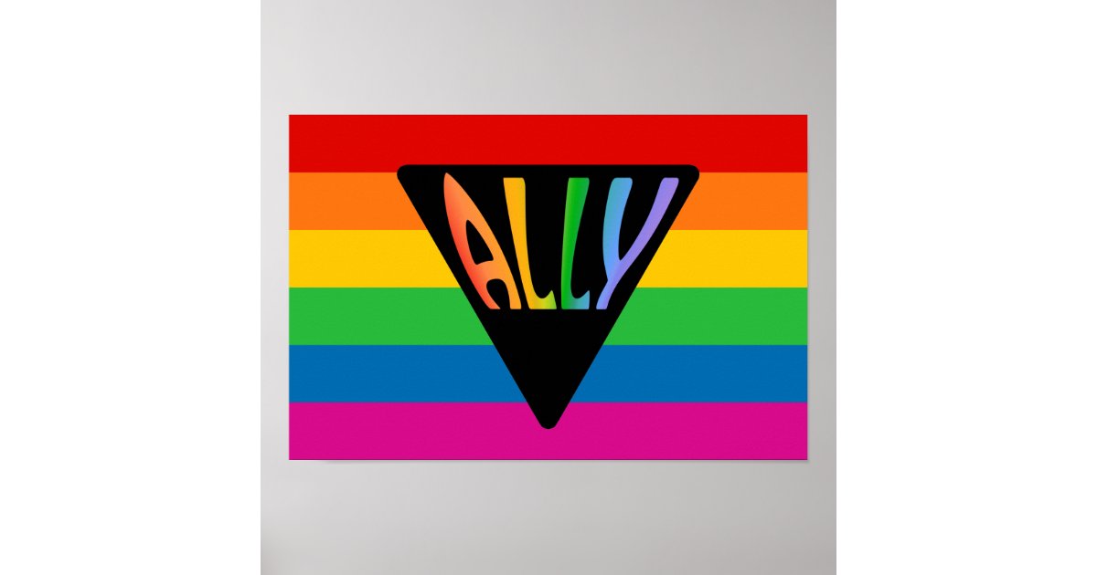 Gay Ally Triangle Poster | Zazzle