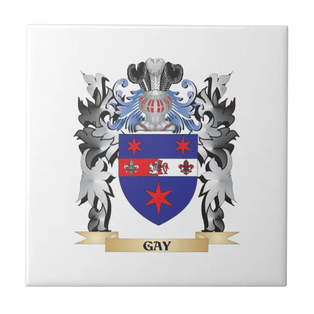 Gay Coat of Arms - Family Crest Tile | Zazzle