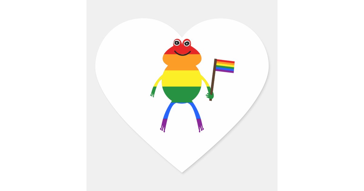 Gay Frog LGBT Pride Rainbow Classic Round Sticker | Zazzle