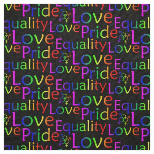 Gay Pride Fabric Rainbow Love Fabric Pride Fabric | Zazzle