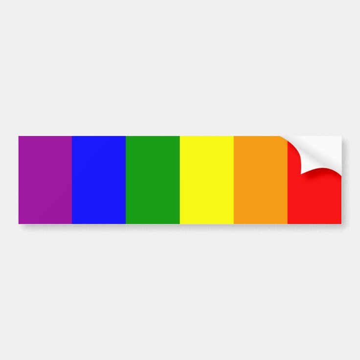 Gay Pride Flag / Rainbow Flag Bumper Sticker | Zazzle