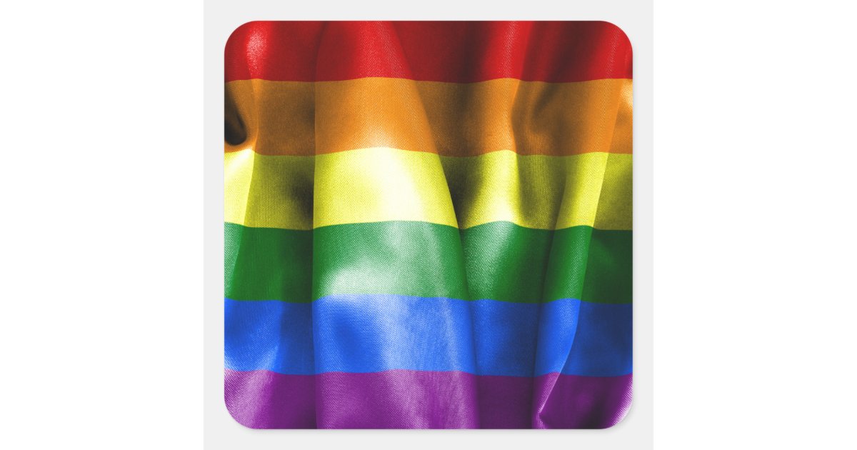 Gay Pride Flag Square Stickers | Zazzle