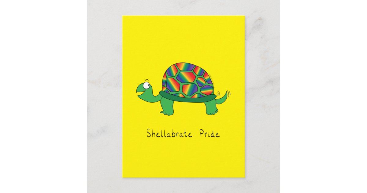 Gay Pride LGBTQ Turtle Tortoise Postcard | Zazzle