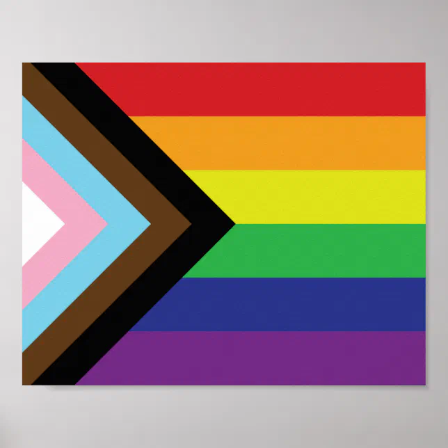 Gay Pride Rainbow Flag Progressive LGBTQIA+ Poster | Zazzle