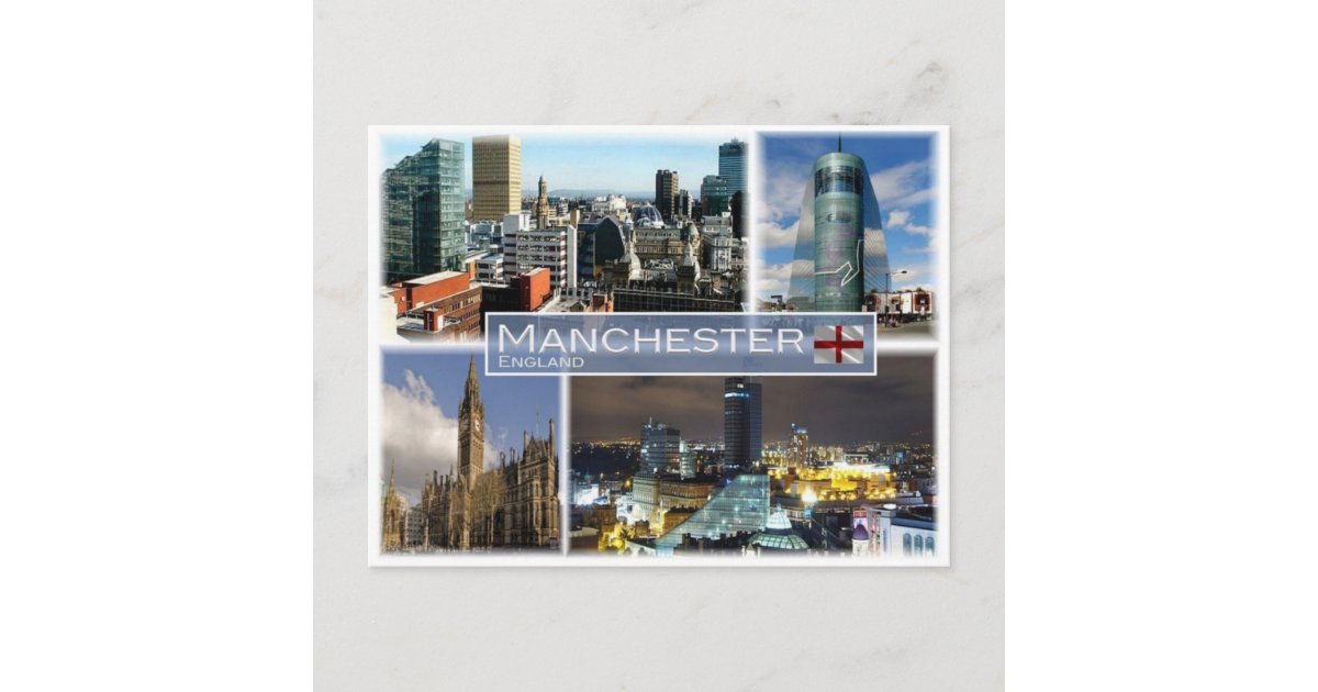 GB United Kingdom - England - Manchester - Postcard | Zazzle